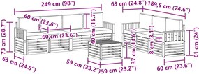 Sedací soupravy Masivní akátové dřevo 3391507