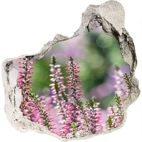 Wallmuralia Samolepící díra nálepka Květy vřesu 75x75 cm