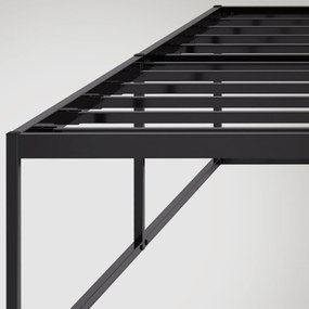 Kovová postel Scala 200x200x46 cm – černá