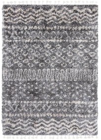 Kusový koberec shaggy Alsea tmavě šedý 200x300cm