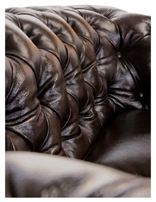 Massive home | Luxusní trojmístná pohovka Chesterfield 221cm z pravé kůže MH006CHES