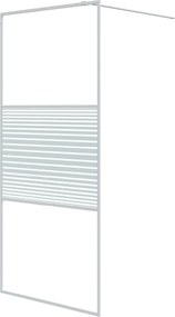 Sprchová zástěna walk-in bílá 90 x 195 cm čiré ESG sklo 152151
