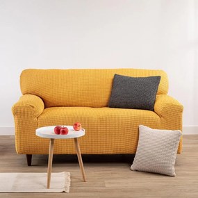 Super strečové potahy  RUBINIA zlatá rohová sedačka (š. 340 - 540 cm)