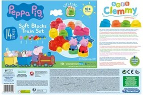 Clementoni Soft Clemmy Peppa Pig - vláček s kostkami / od 18 měsíců
