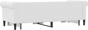 Válenda s přistýlkou bílá 90 x 200 cm umělá kůže 3197724