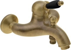 Sapho Sapho, KIRKÉ BLACK nástěnná vanová baterie, černá páčka, bronz, KI10NB