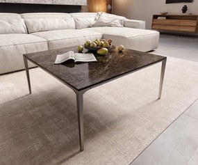 Konferenční stolek Levente 85x85 cm keramika Laminam®Emperador Extra
