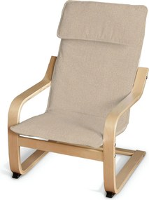 Sedák na dětské křeslo IKEA Poäng barva béžová látka pletený vzor