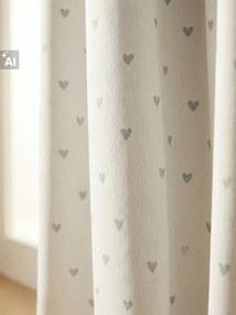 Sinsay - Blackout závěs se skrytou řasicí páskou a vzorem srdcí - šedá