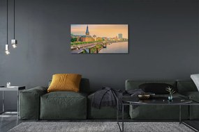 Obrazy na plátně Německo Sunrise River 120x60 cm