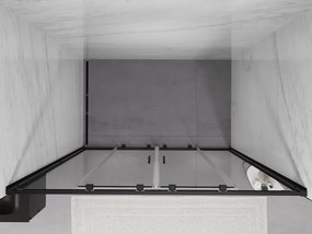 Mexen Exo sprchové dveře dvojité posuvné 130 cm, transparentní, černé - 8152-130-000-70-00