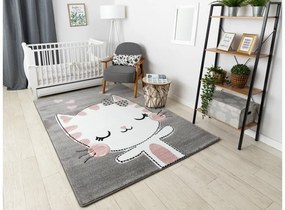 Dywany Łuszczów Dětský kusový koberec Petit Kitty cat grey - 120x170 cm