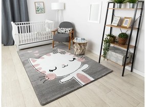 Dywany Łuszczów Dětský kusový koberec Petit Kitty cat grey - 160x220 cm