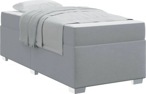 Rám postele s matrací Světle šedá 80 x 200 cm textil 3399145
