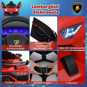 Costway Elektrické auto Lamborghini pro dětské vozidlo