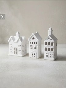 Sinsay - Vánoční LED světýlka ve tvaru domečků 3 pack - bílá