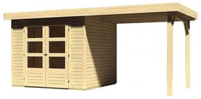 Dřevěný zahradní domek ASKOLA 3 s přístavkem 240 Lanitplast Smrk