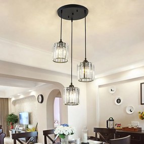 Toolight - ELEGANCE LAMPA SUFITOWA APP210-3CPR KRYSZTAŁ SREBRNA, OSW-08552