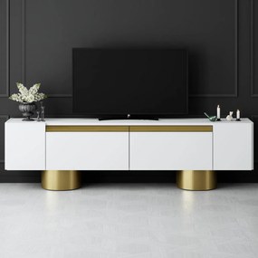 Televizní stolek Bohem White and Gold