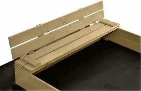 SAND TROPIC Dřevěné pískoviště s lavičkami a příslušenstvím 120x120cm