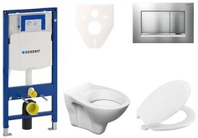 Cenově zvýhodněný závěsný WC set Geberit do lehkých stěn / předstěnová montáž+ WC S-Line S-line Pro 111.300.00.5NR7