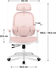 Dětská otočná židle Mark Adler Junior 6.3 Pink
