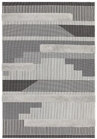 Tribeca Design Kusový koberec Mola Black/Grey Geometric Rozměry: 160x230 cm