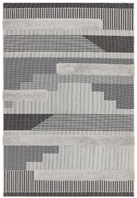 Tribeca Design Kusový koberec Mola Black/Grey Geometric Rozměry: 200x290 cm