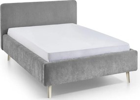 Šedá čalouněná dvoulůžková postel bez roštu 140x200 cm Mattis – Meise Möbel