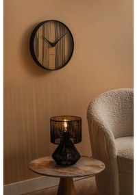 Černá stolní lampa se stínidlem z papírového výpletu (výška 30 cm) Forma – Leitmotiv