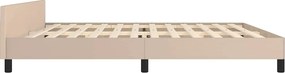 Rám postele s čelem cappuccino 200x200 cm umělá kůže 3125596