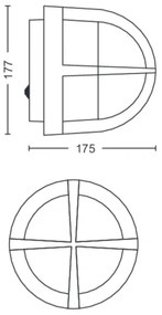 Philips 17380/30/PN - Venkovní nástěnné svítidlo MYGARDEN ASTILBE 1xE27/42W/230V IP44