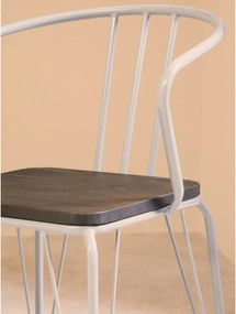 Šedá/v tmavě přírodní barvě jídelní židle z jilmového dřeva District – Premier Housewares