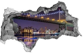 Wallmuralia Fototapeta díra na zeď 3D Most v New Yorku 95x73 cm