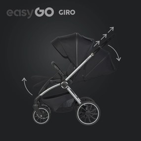 Kombinovaný kočárek EasyGo Giro 2v1 Ebony Black
