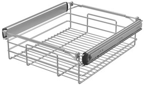 In-Design Koš na prádlo plný výsuv tlumené zavírání stříbrná Šířka koše (mm): 400 mm, Minimální nastavitelná šířka: 450 mm, Maximální nastavitelná šířka: 600 mm