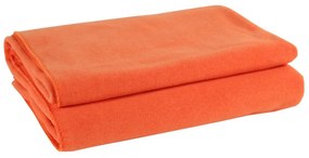 Fleecová deka Soft-Fleece papaya 160x200, Zoeppritz Německo Oranžová