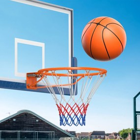 Costway Ø45 cm Sálový basketbalový koš s kroužkem a síťkou Mini basketbalový koš