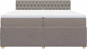 Box spring postel s matrací taupe 200x200 cm textil 3287574
