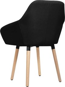 Jídelní židle 2 ks černé textil 283465