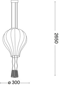 Ideal Lux - Lustr na lanku DREAM BIG 1xE27/42W/230V pr. 30 cm