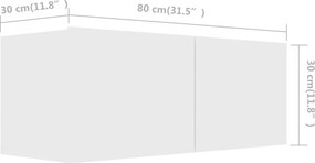 vidaXL 4dílný set TV skříněk dřevotříska [3078710] Barva: dub sonoma