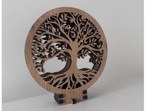 Li-Go "Strom života" lampa s dvojstěným prořezem 30x31 cm provedení povrchu: dub světlý