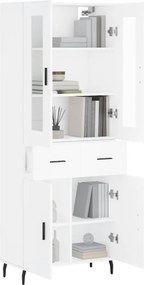 Skříň highboard bílá 69,5 x 34 x 180 cm kompozitní dřevo 3198545