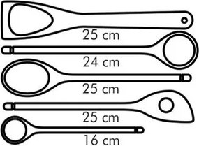 TESCOMA Vařečky a obracečka WOODY, sada 5 ks
