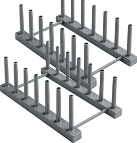 Camerazar Sada 2 organizérů na talíře a odkapávače šedého vzhledu