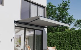 Elektrická markýza BestBerg BBSU-E350LG / 350 x 300 cm / světle šedá