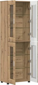 Vysoký bufet FLORIN 60 x 35 x 182 cm Artisanový dub 3397913