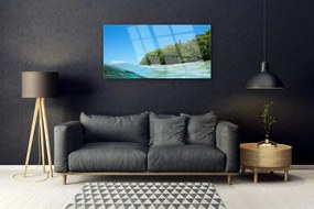 Obraz na skle Moře Strom Krajina 140x70 cm