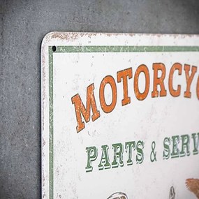 Kovová cedule Motorcycle parts